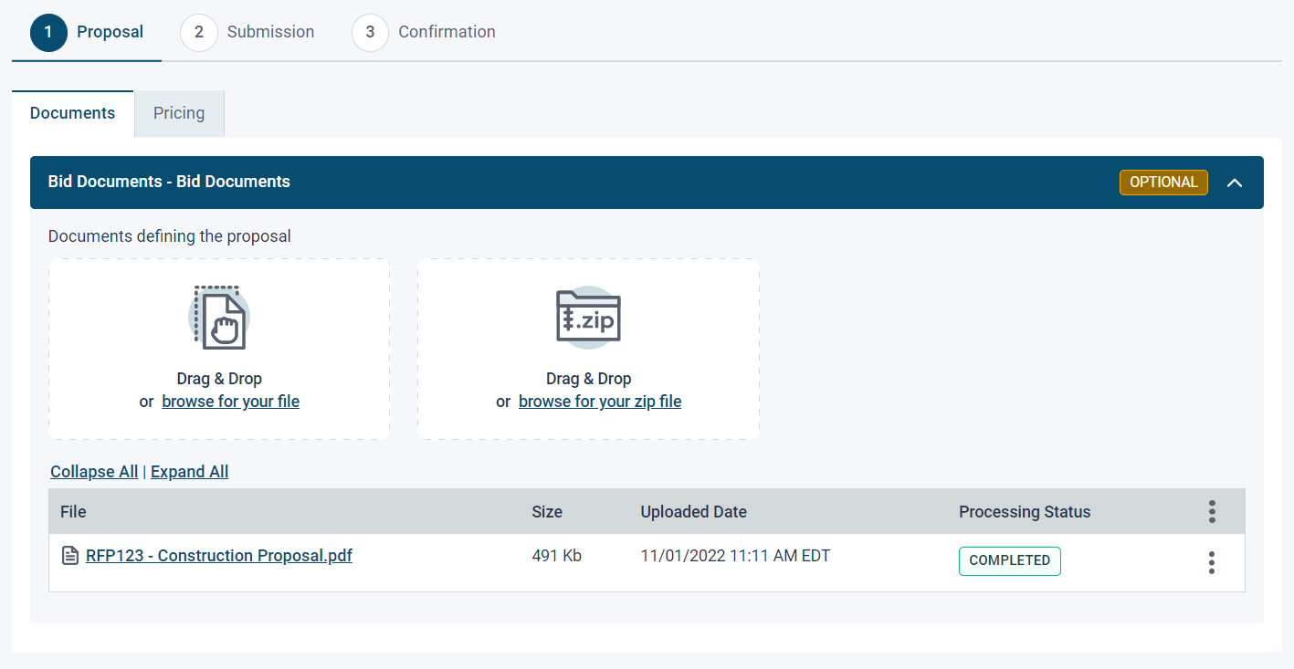 Electronic Bid Submission User Guide